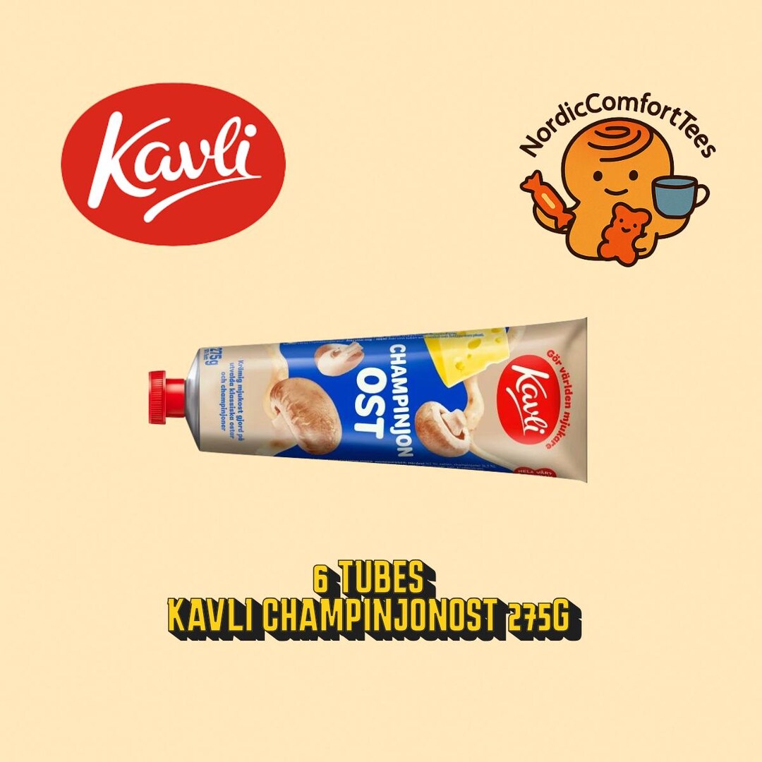 6 X Kavli Champinjonost 275g – Mushroom Soft Cheese Spread Tubes - Etsy