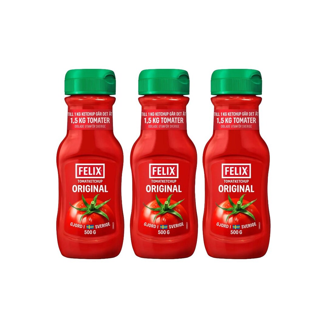 3 X Felix Ketchup Original 500g – Classic Swedish Tomato Ketchup - Etsy