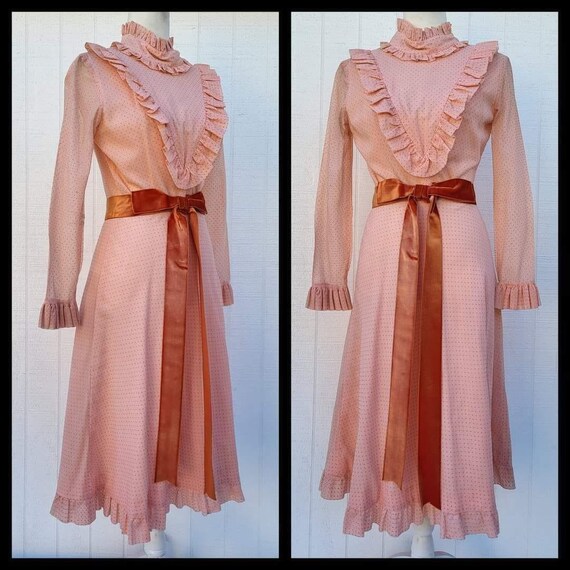 1970s Jonathan Logan Dress with Swiss Dots - Gem