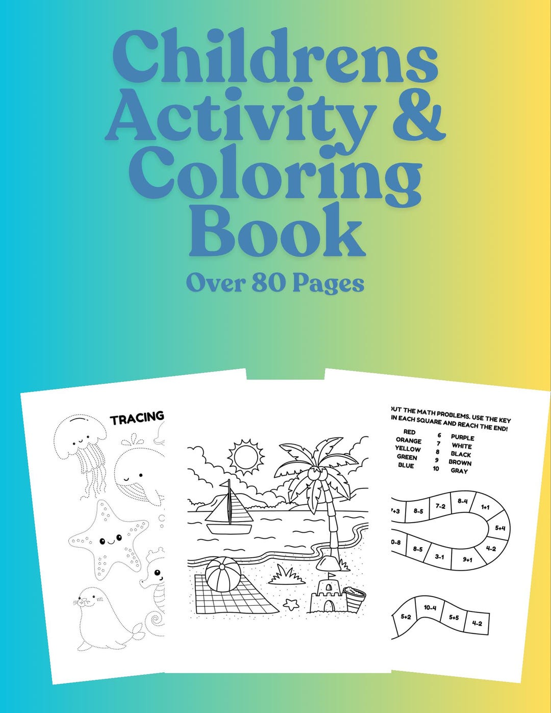 Children’s Coloring and Activity Pages - Etsy