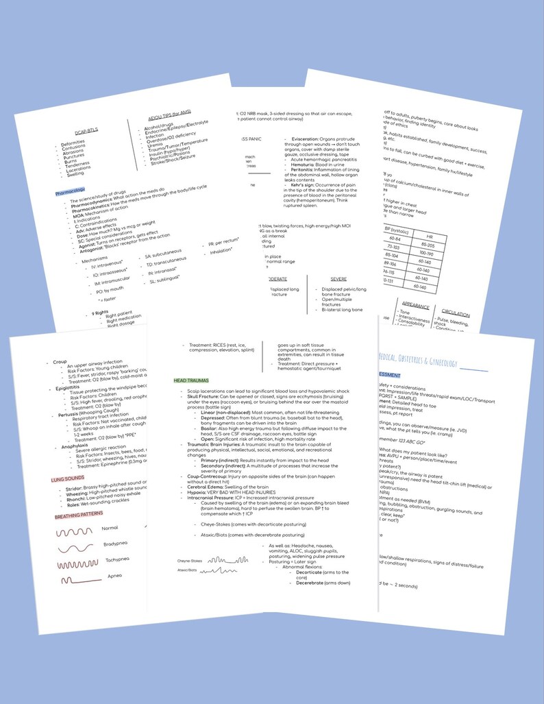 NREMT Study Guide - Etsy