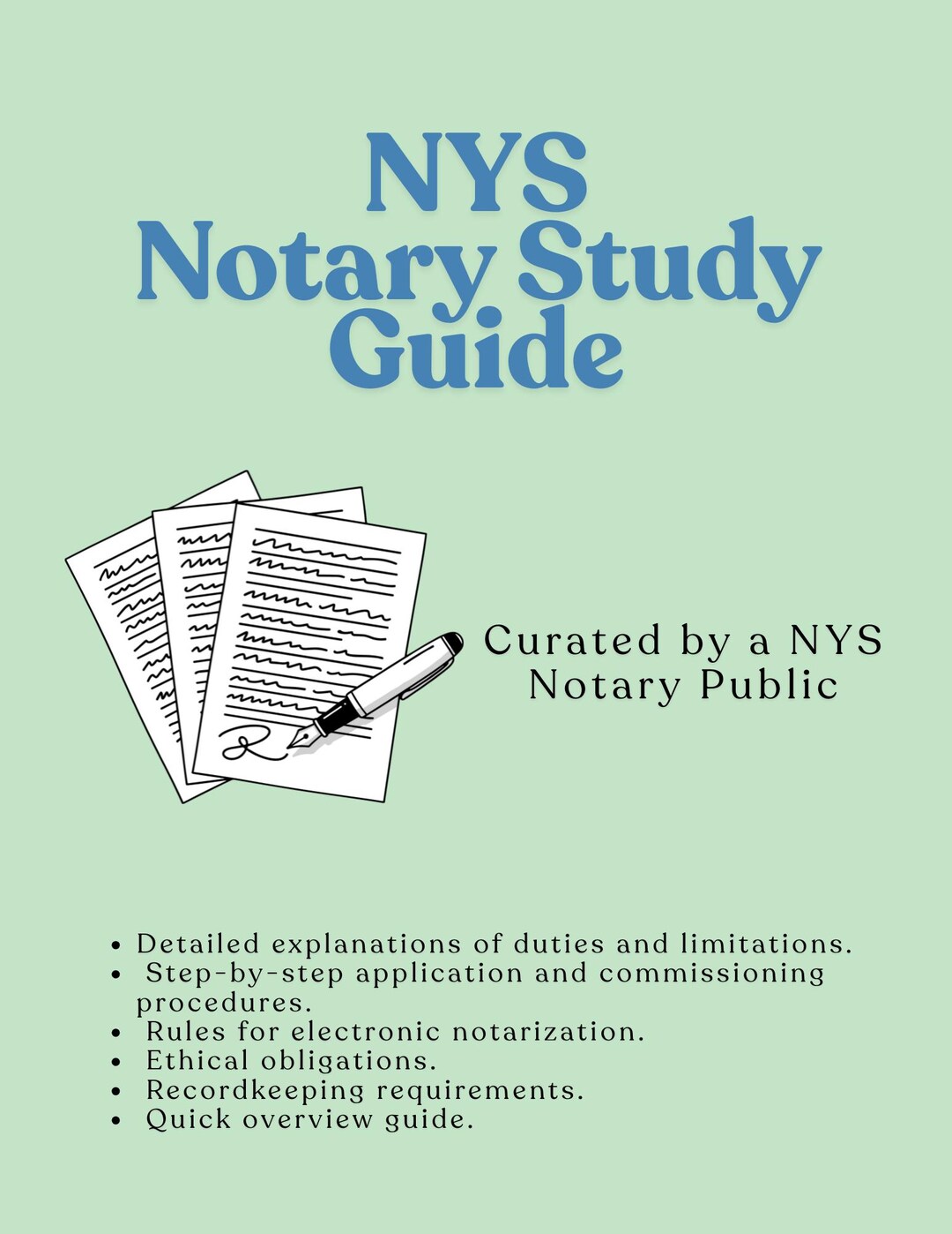 NYS Notary Study Guide — Curated by a NYS Notary Public | Printable PDF ...