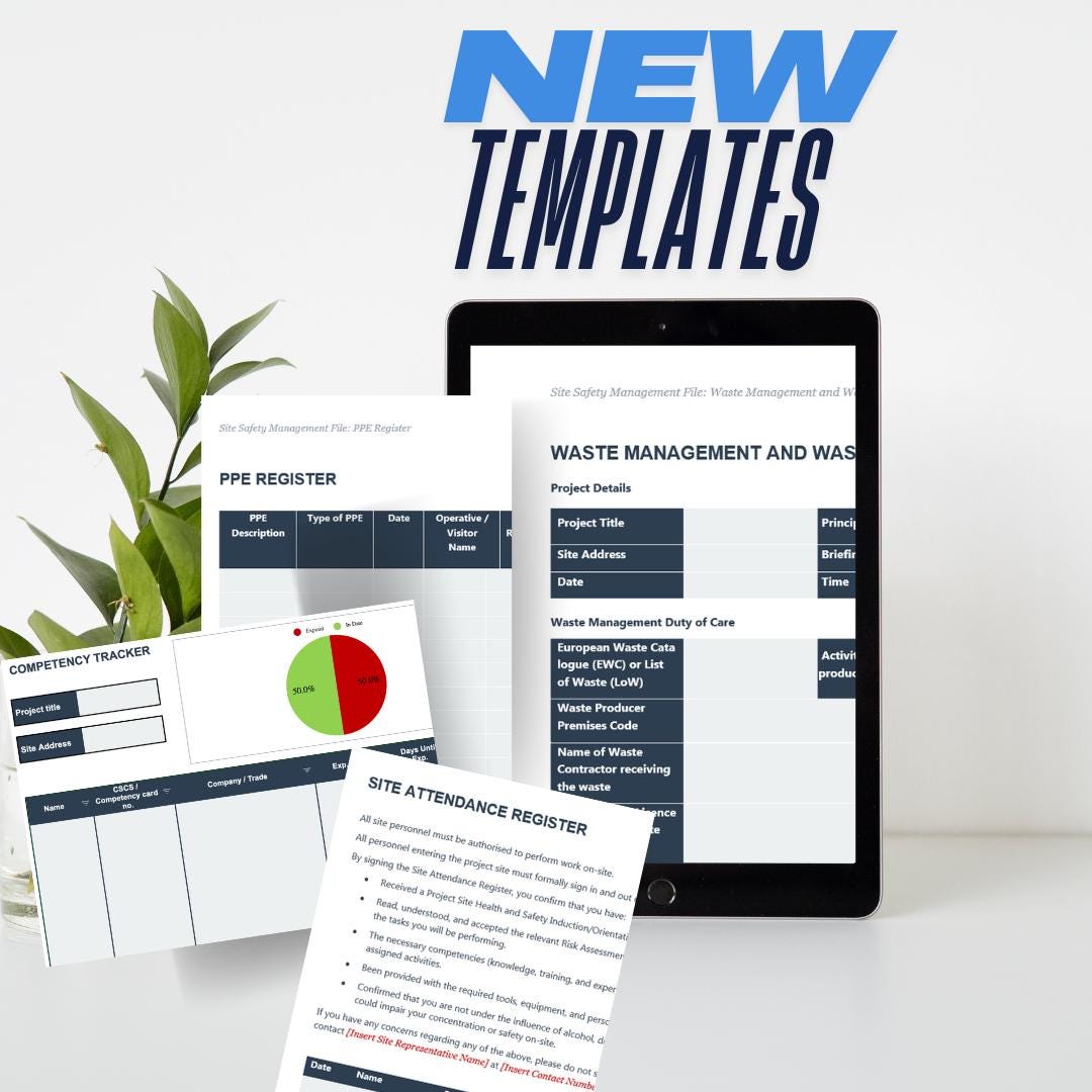 Construction Templates, Project Management Templates, Editable ...