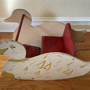 Vintage Handmade Folk Art Child's Duck Rocker - Etsy