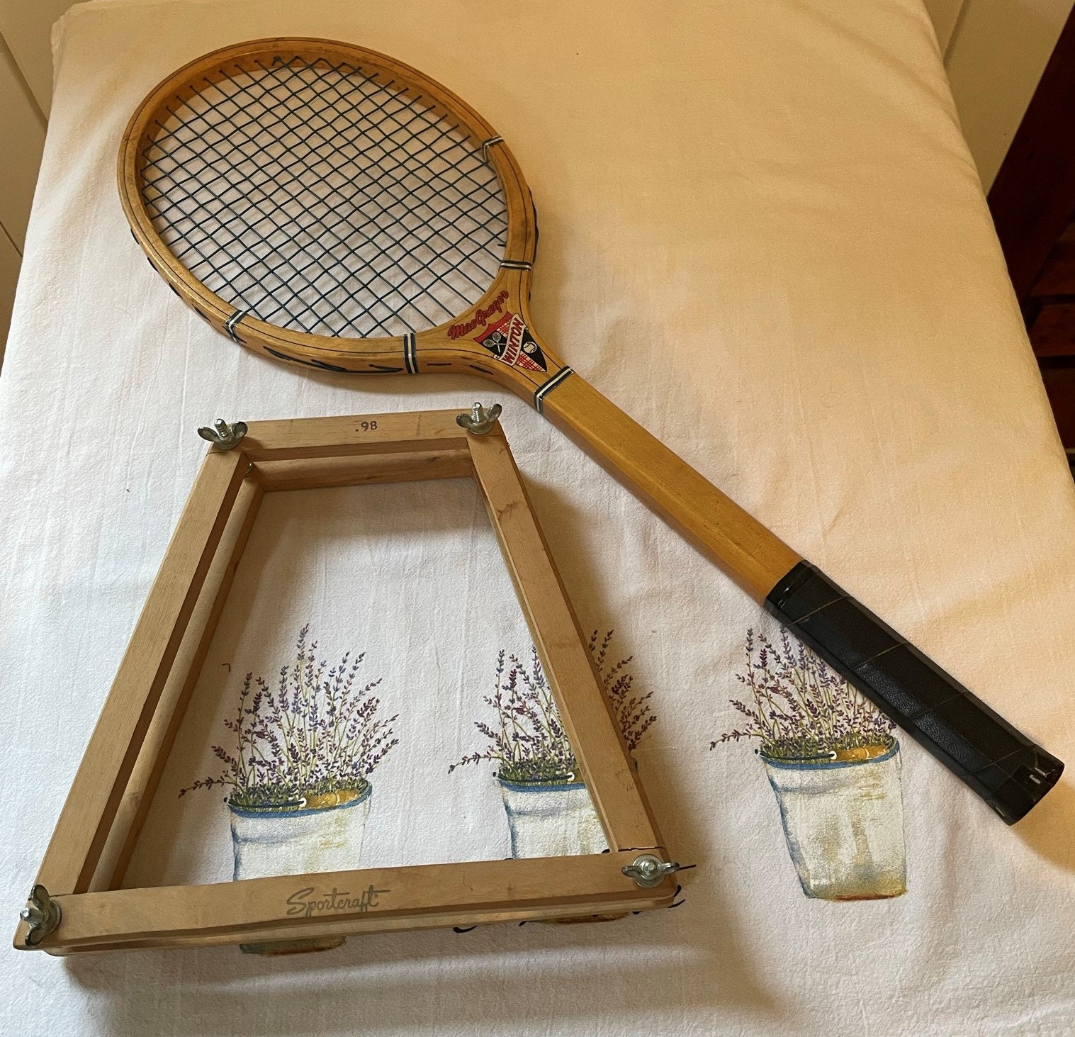 Tennis Macgregor Wooden Tennis Racket Winton Model With - Etsy