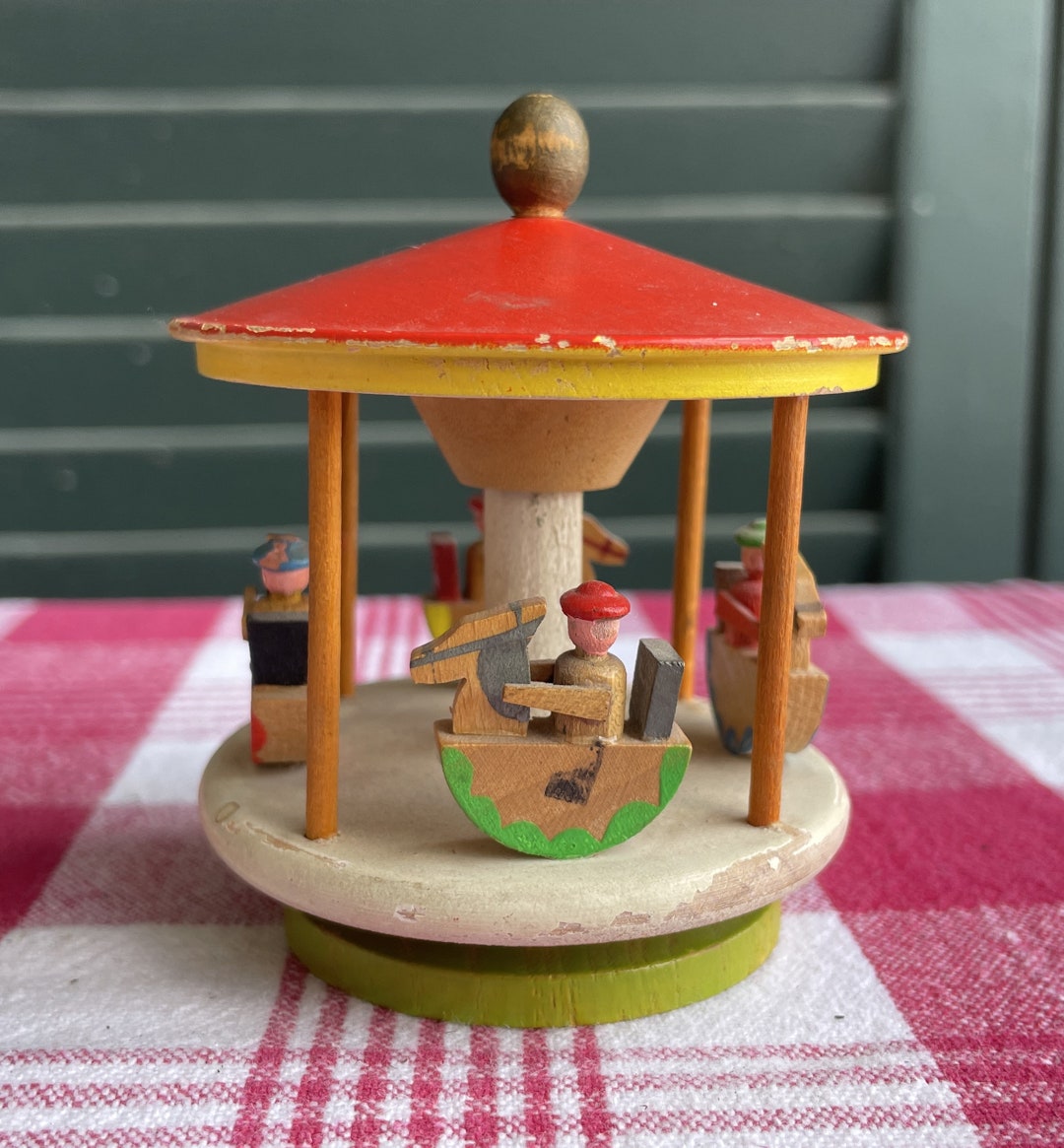Erzgebirge Wooden Merry Go Round, Hand Made in Germany - Etsy