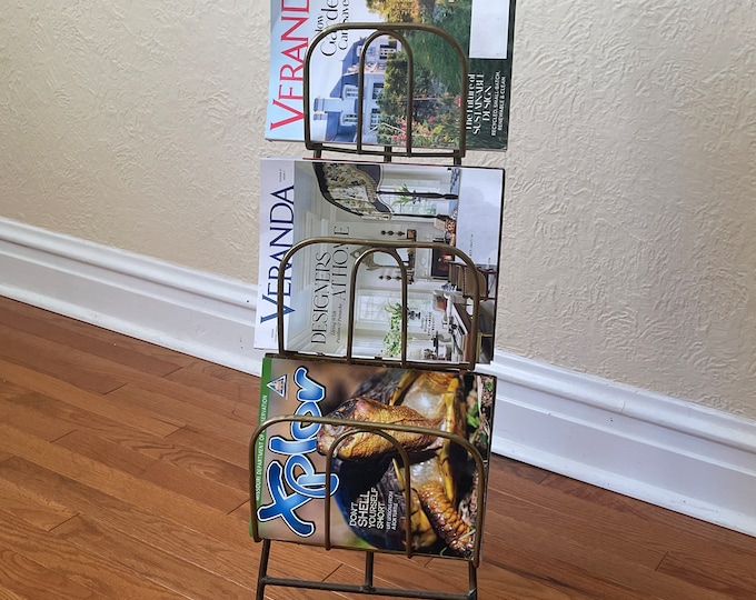 Vintage Solid Brass Three-tier Magazine Rack, Easel Style - Etsy