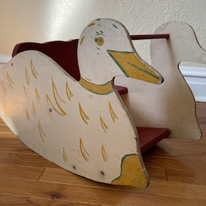 Vintage Handmade Folk Art Child's Duck Rocker - Etsy