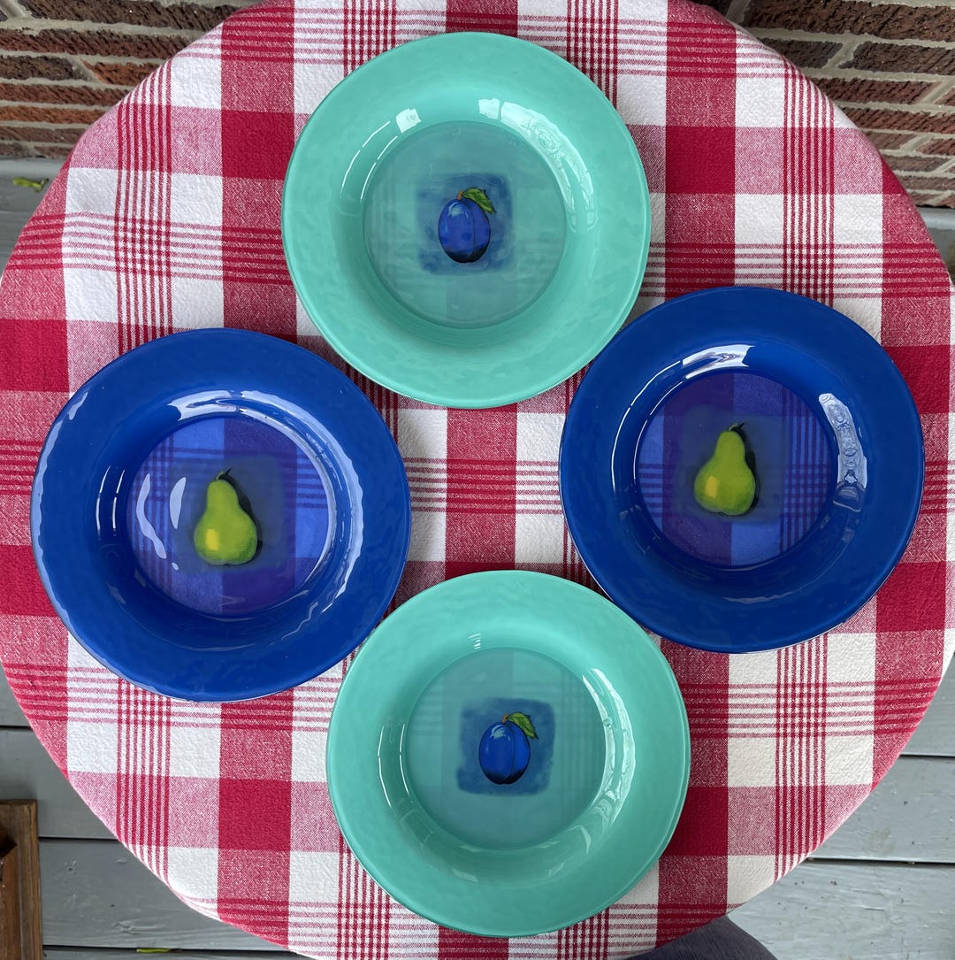 Dibbern Glass Fruit Plates, Made in Germany, Set of 4 Salad Plates. - Etsy