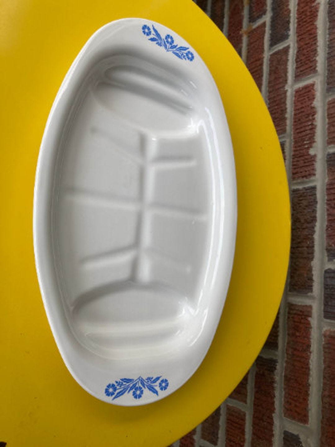 Vintage Corning Ware Turkey Platter | Blue Cornflower Design - Etsy