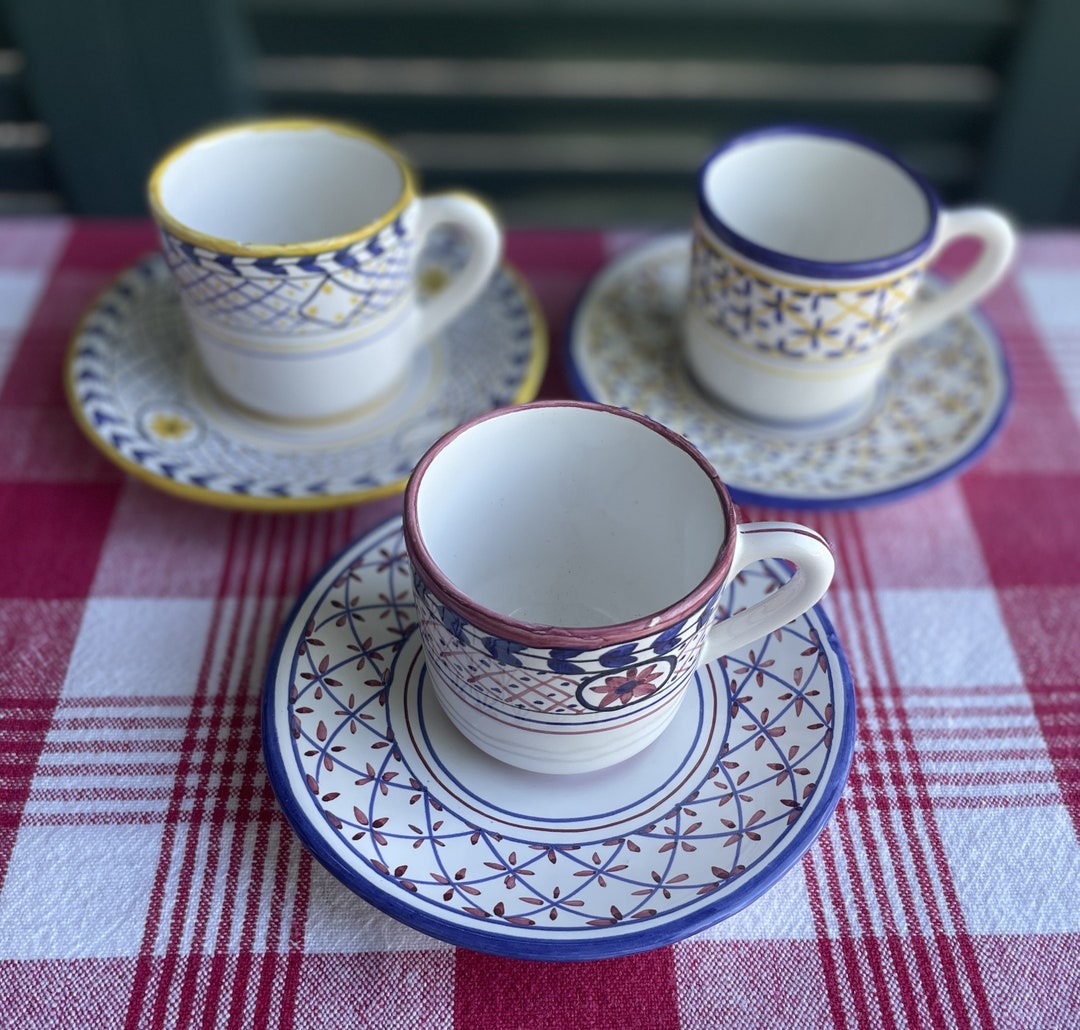Faience Demitasse Cup and Saucer, Antique or Vintage, 3 to Choose From ...