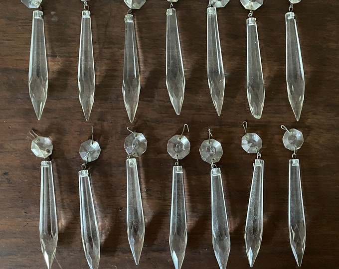 Crystal Prisms for Lamp or Chandelier, Set of 14. - Etsy