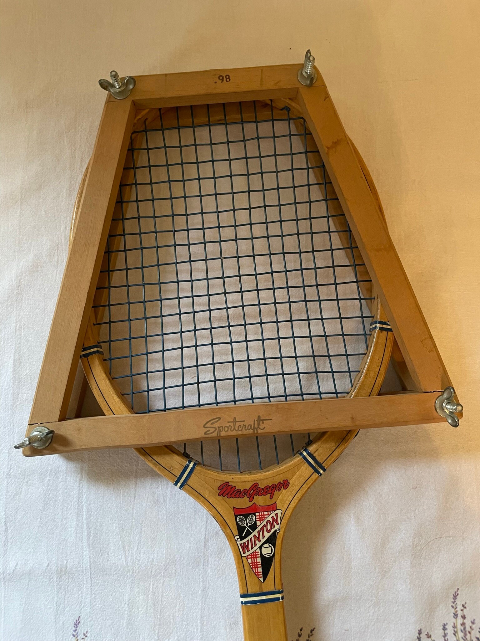 Tennis Macgregor Wooden Tennis Racket Winton Model With - Etsy