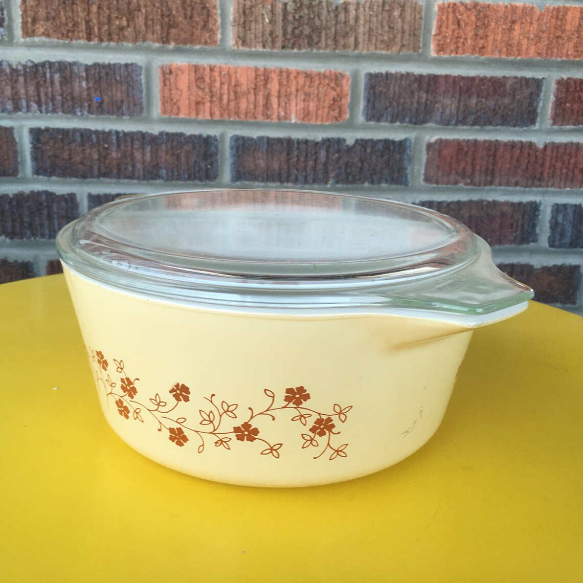 Pyrex Trailing Flowers Round Covered Casserole Dish 475-B | Etsy