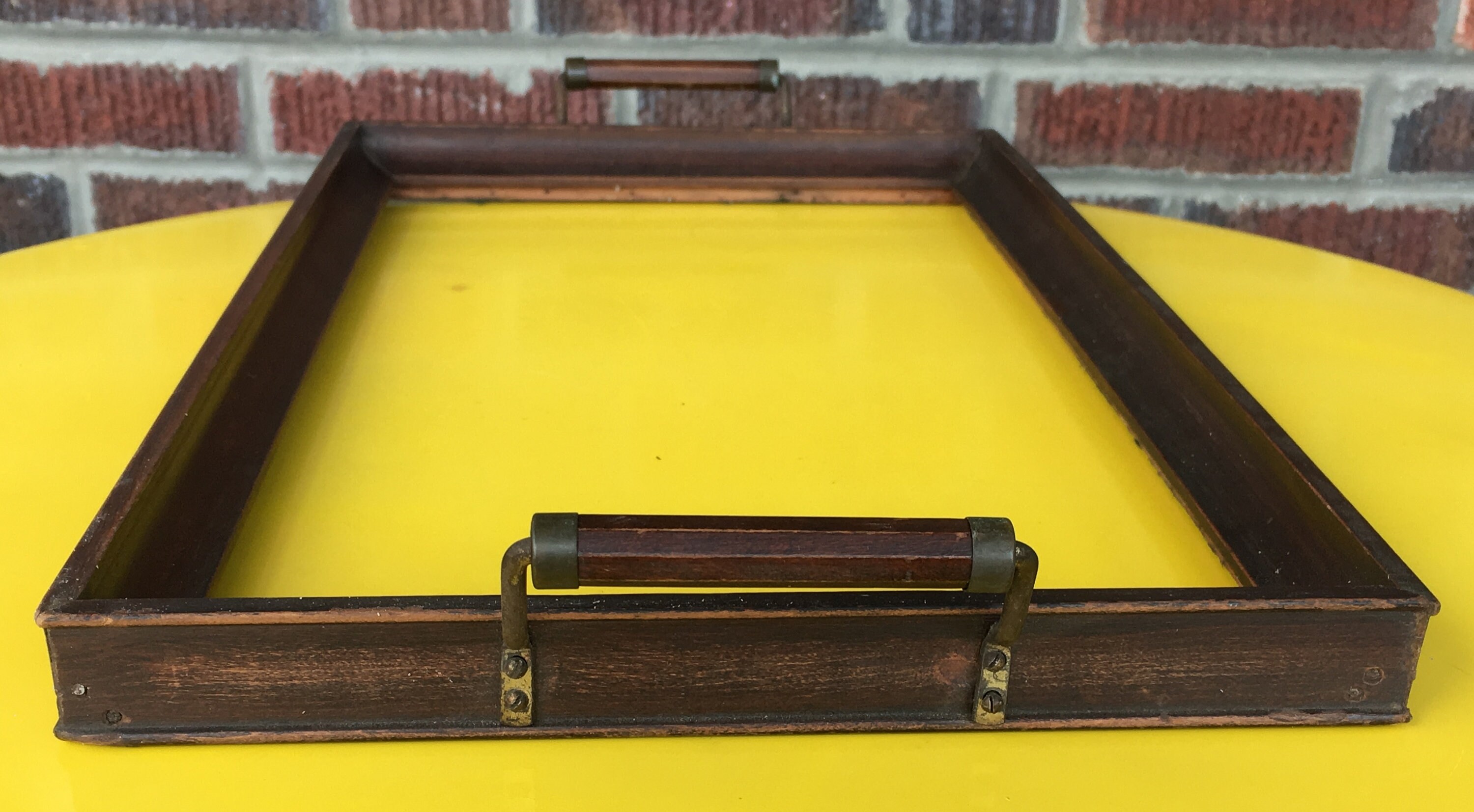 Wooden Frame Tray With Handles, Antique Wood Tray - Etsy