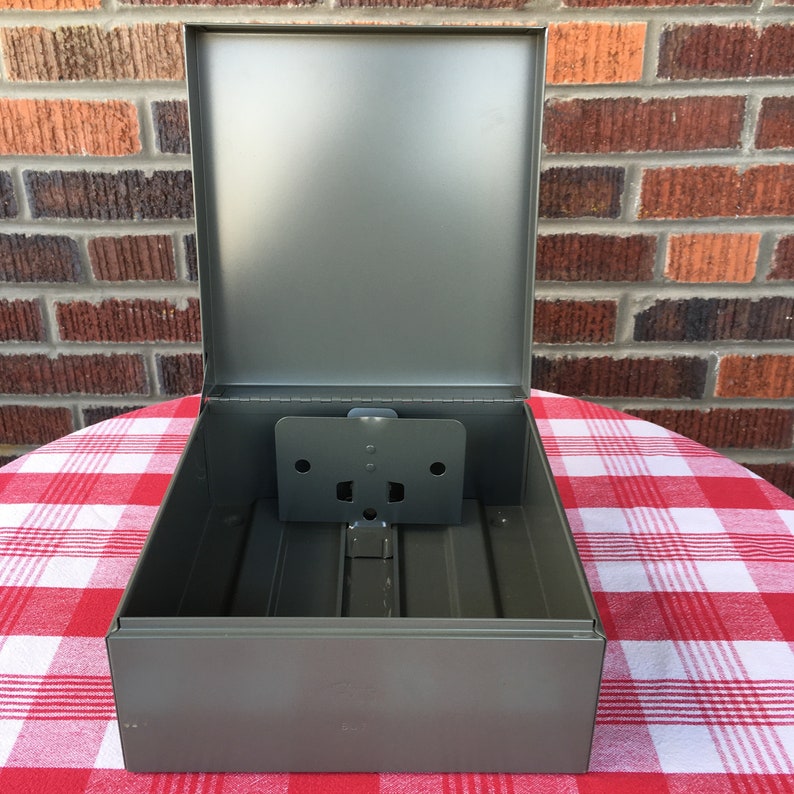 File Box Vintage Gray Metal File Box CWS 837 - Etsy