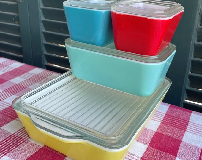 Pyrex Primary Colors, Refrigerator Boxes, Vintage Pyrex - Etsy