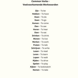 Learn Dutch Vocabulary: 2000 Common Words & Phrases (PDF Download) - Etsy