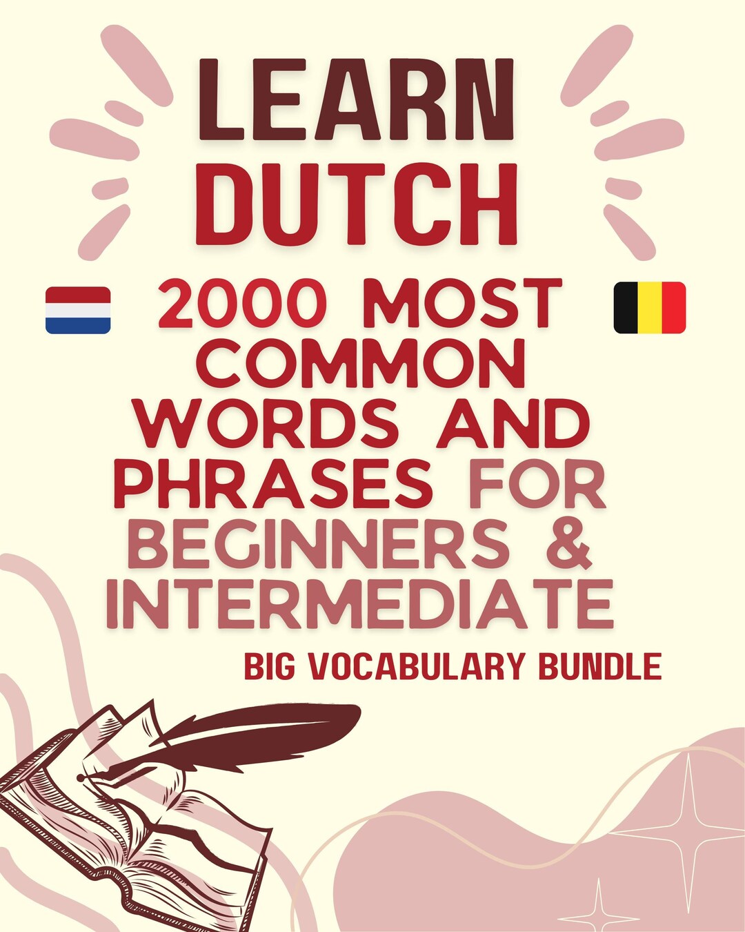 Learn Dutch Vocabulary: 2000 Common Words & Phrases (PDF Download) - Etsy