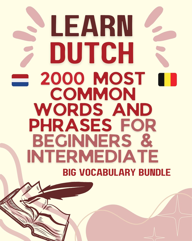 Learn Dutch 2000 Common Words & Phrases for Beginners and Intermediate ...