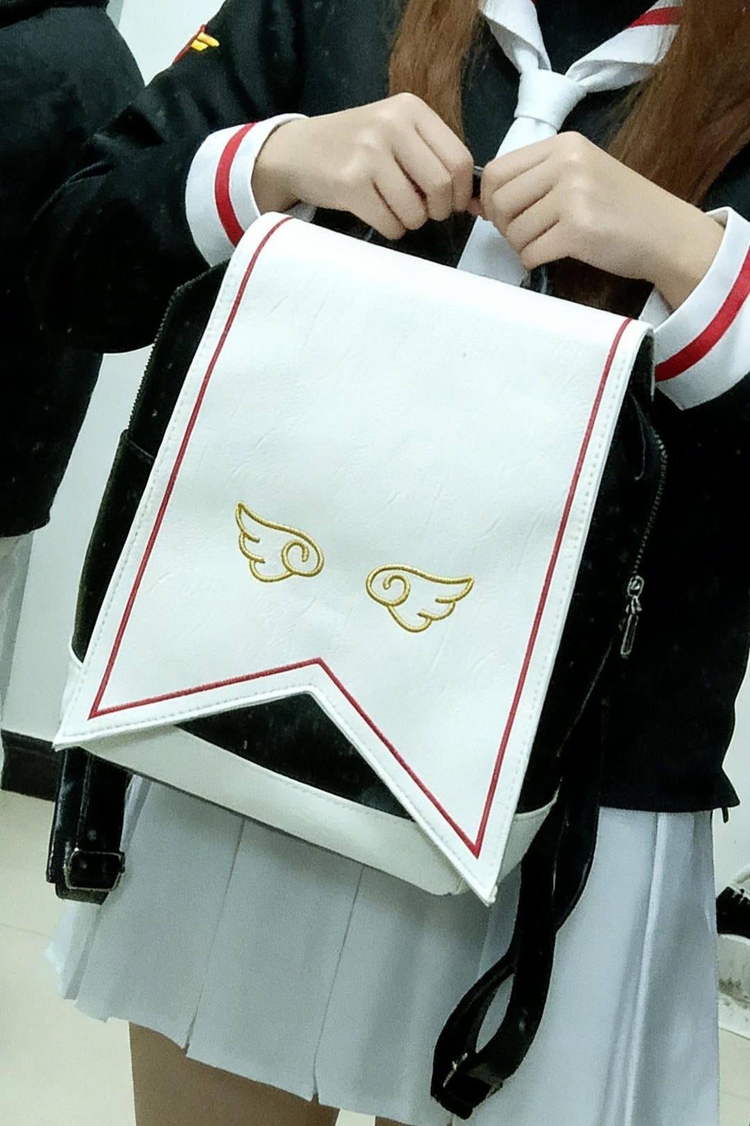 Magical Girl Spellbook Backpack – Winged PU Bag With Embroidered ...