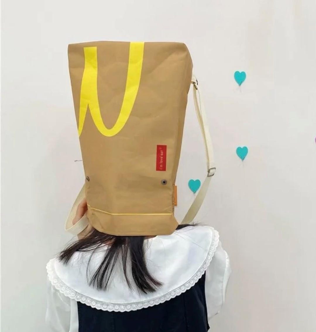 Funny Mcdonald's French Fries Backpack, Funny Foldable Rolltop Bag ...