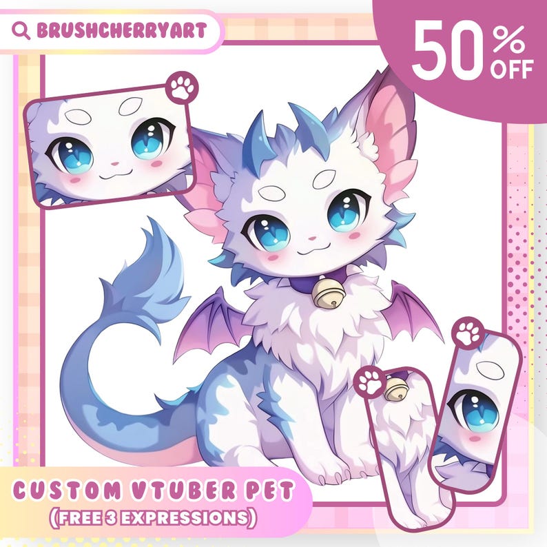 Custom Pet Vtuber Model: Live2d Mascot, Reactive for Streaming - Etsy
