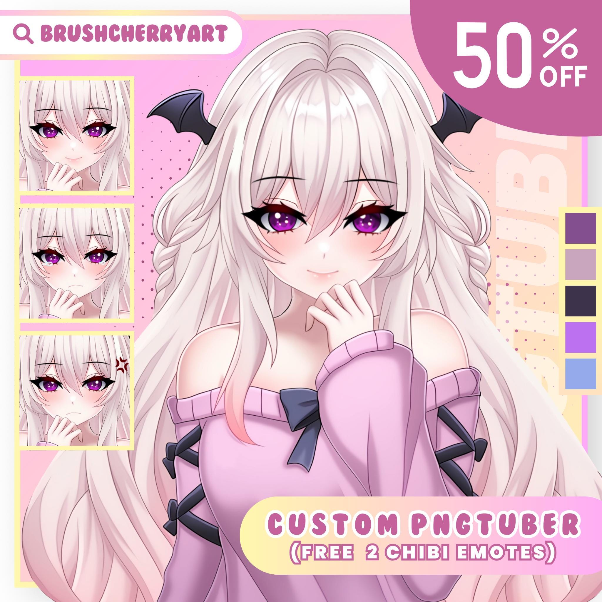 Custom Anime Pngtuber | Streamer Vtuber Avatar - Etsy