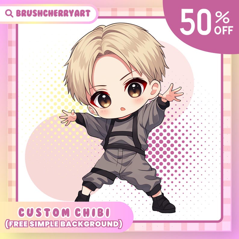 CUSTOM Chibi Character | Chibi Commission | Chibi Anime Style | Custom ...