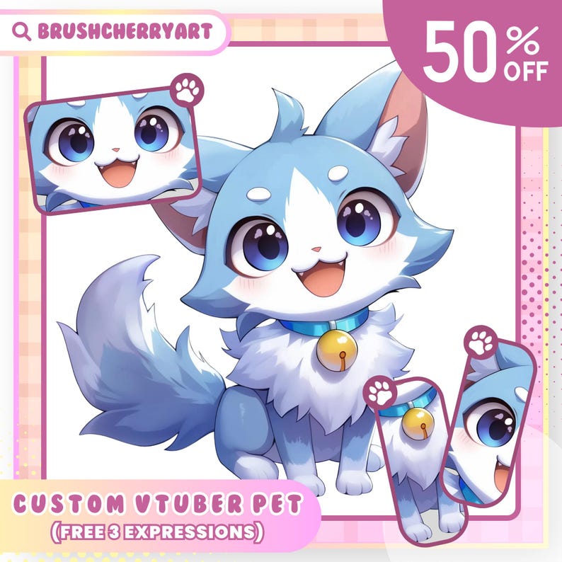 Custom Pet Vtuber Model: Live2d Mascot, Reactive for Streaming - Etsy