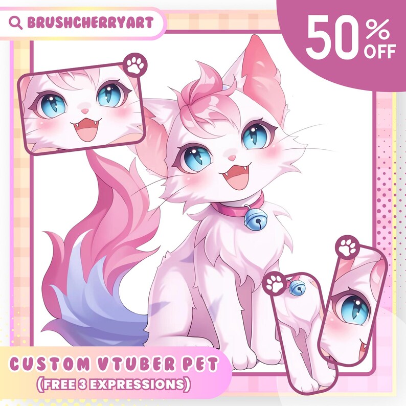 CUSTOM Pet Vtuber Model | Animal Vtuber Pet | Mascot | Vtuber | Live2d ...