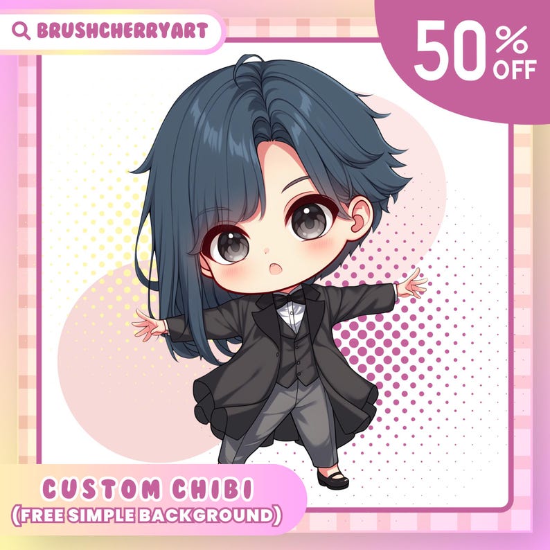 Custom Chibi Art | Anime Character Illustration - Etsy