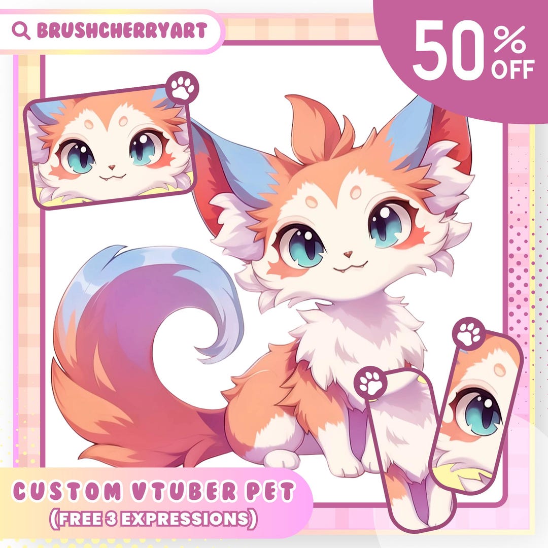 CUSTOM Pet Vtuber Model | Animal Vtuber Pet | Mascot | Vtuber | Live2d ...