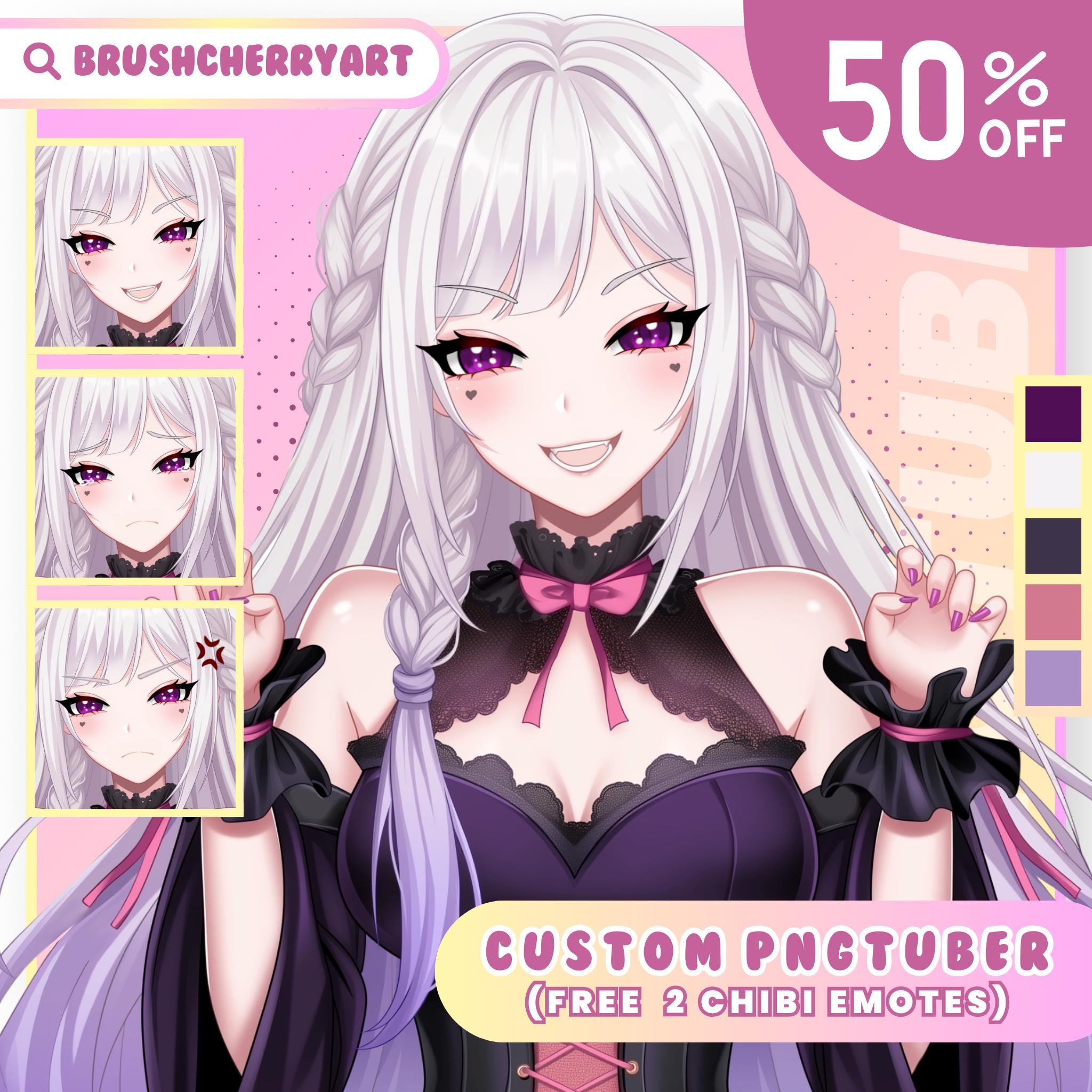Custom Anime Pngtuber | Streamer Vtuber Avatar - Etsy