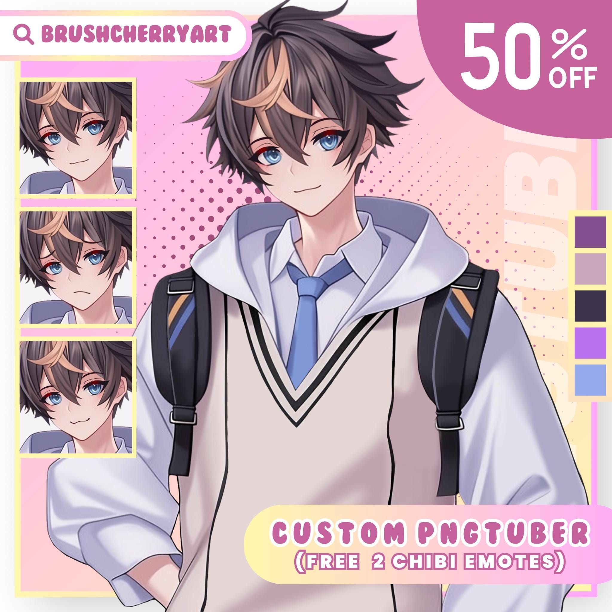 Custom Anime Pngtuber | Streamer Vtuber Avatar - Etsy