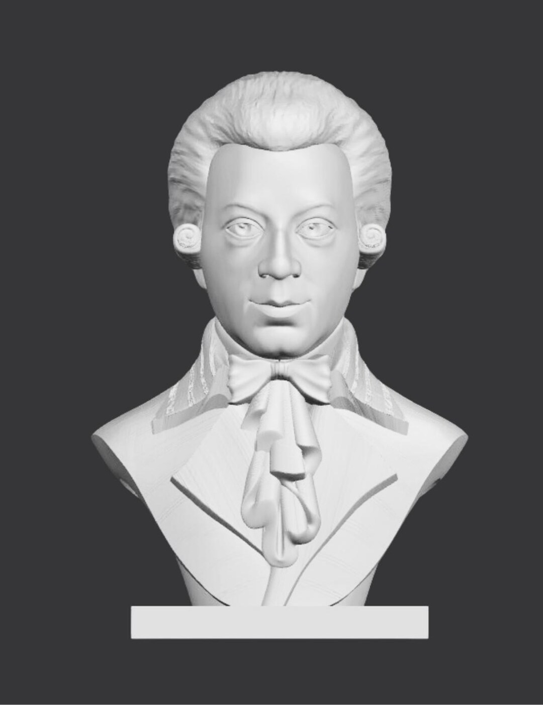 Wolfgang Amadeus Mozart Bust, 3D Printed Mozart, 3D Printed Sculpture ...