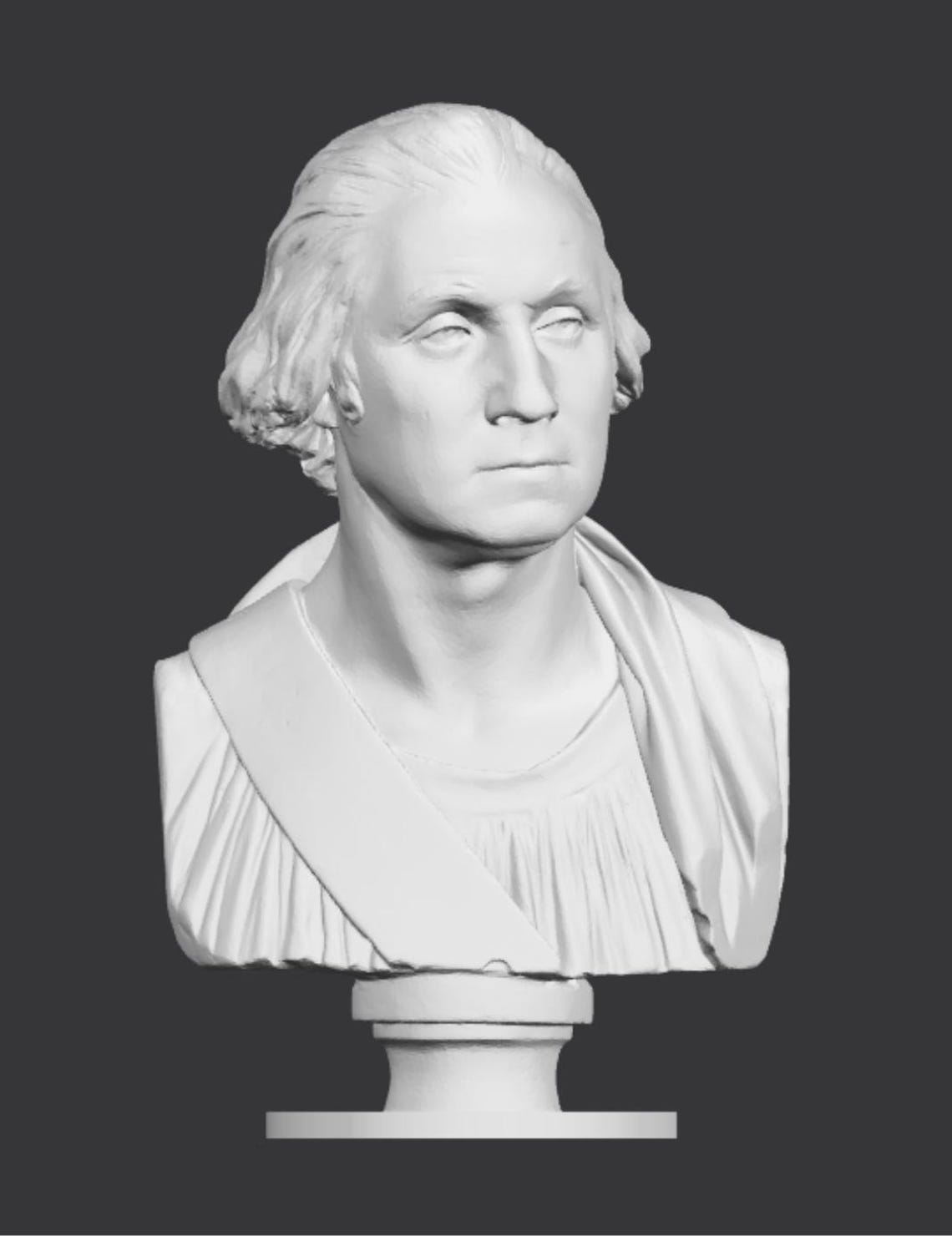 George Washington Bust, 3D Printed George Washington, 3D Printed ...