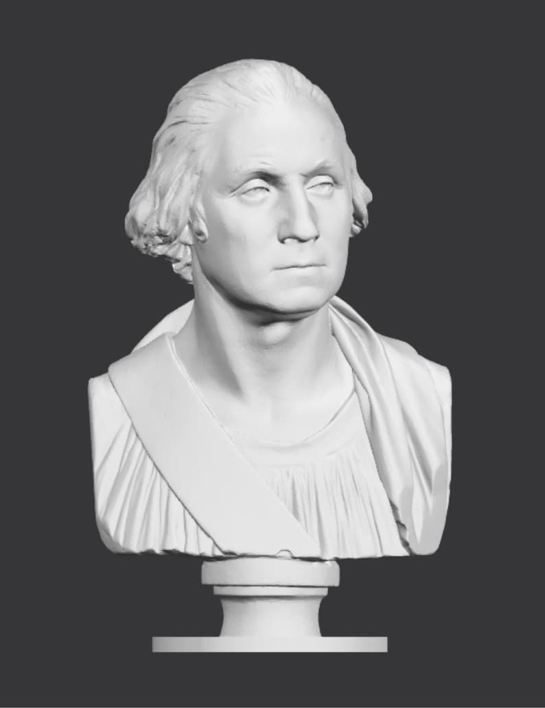 George Washington Bust, 3D Printed George Washington, 3D Printed ...