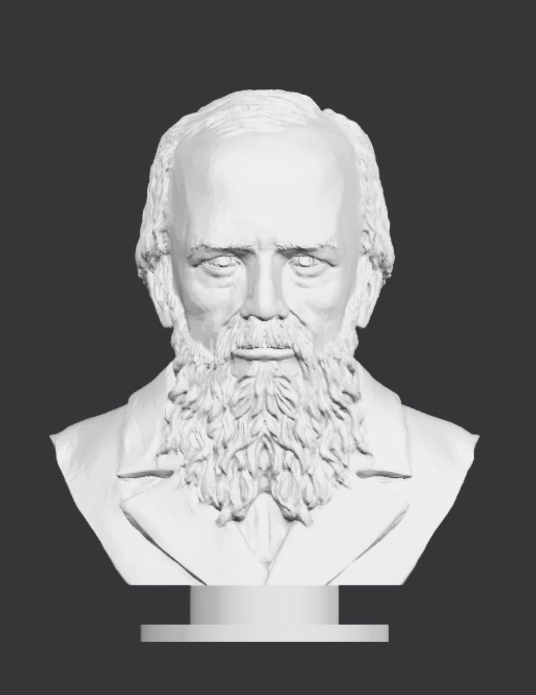 Fyodor Dostoevsky Bust, 3D Printed Fyodor Dostoevsky Statue, Dostoevsky ...