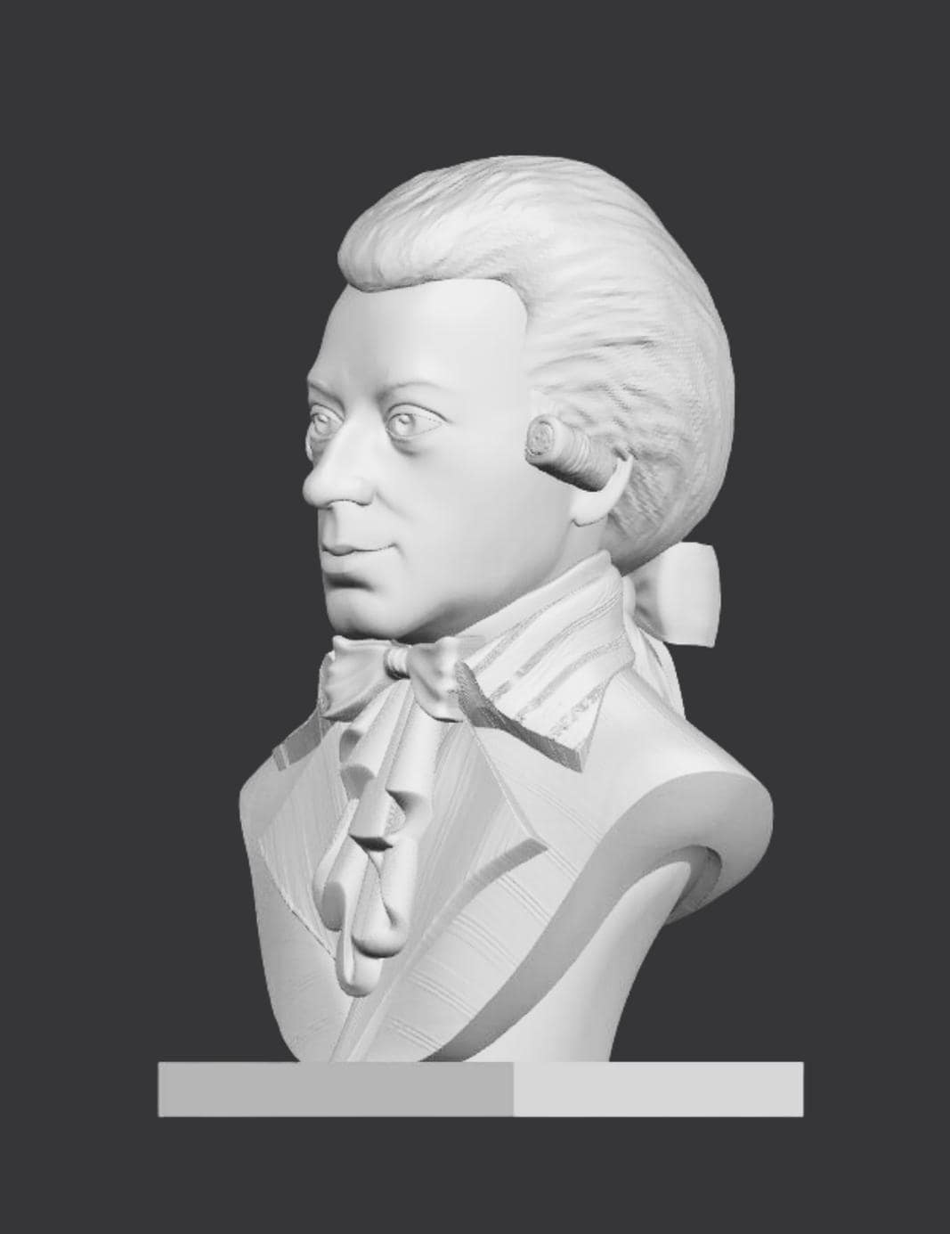 Wolfgang Amadeus Mozart Bust, 3D Printed Mozart, 3D Printed Sculpture ...