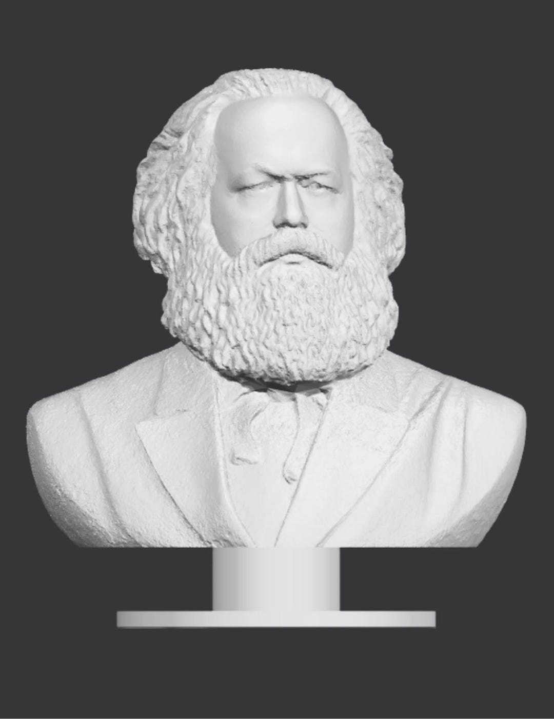 Karl Marx Bust, 3D Printed Karl Marx Statue, Karl Marx Sculpture ...