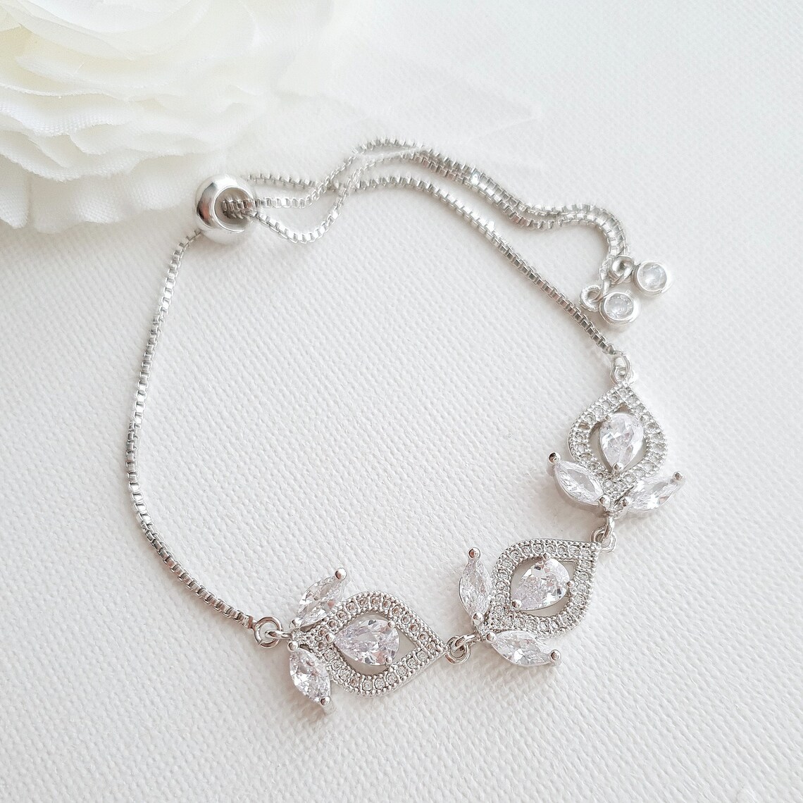 Rose Gold Wedding Bracelet Bridal Bracelet Crystal Bracelet | Etsy