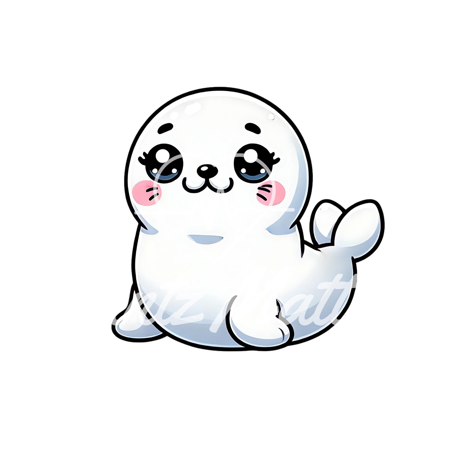 Harp Seal Clipart Cute Seal Clipart Seal PNG Harp Seal Cute Kawaii ...