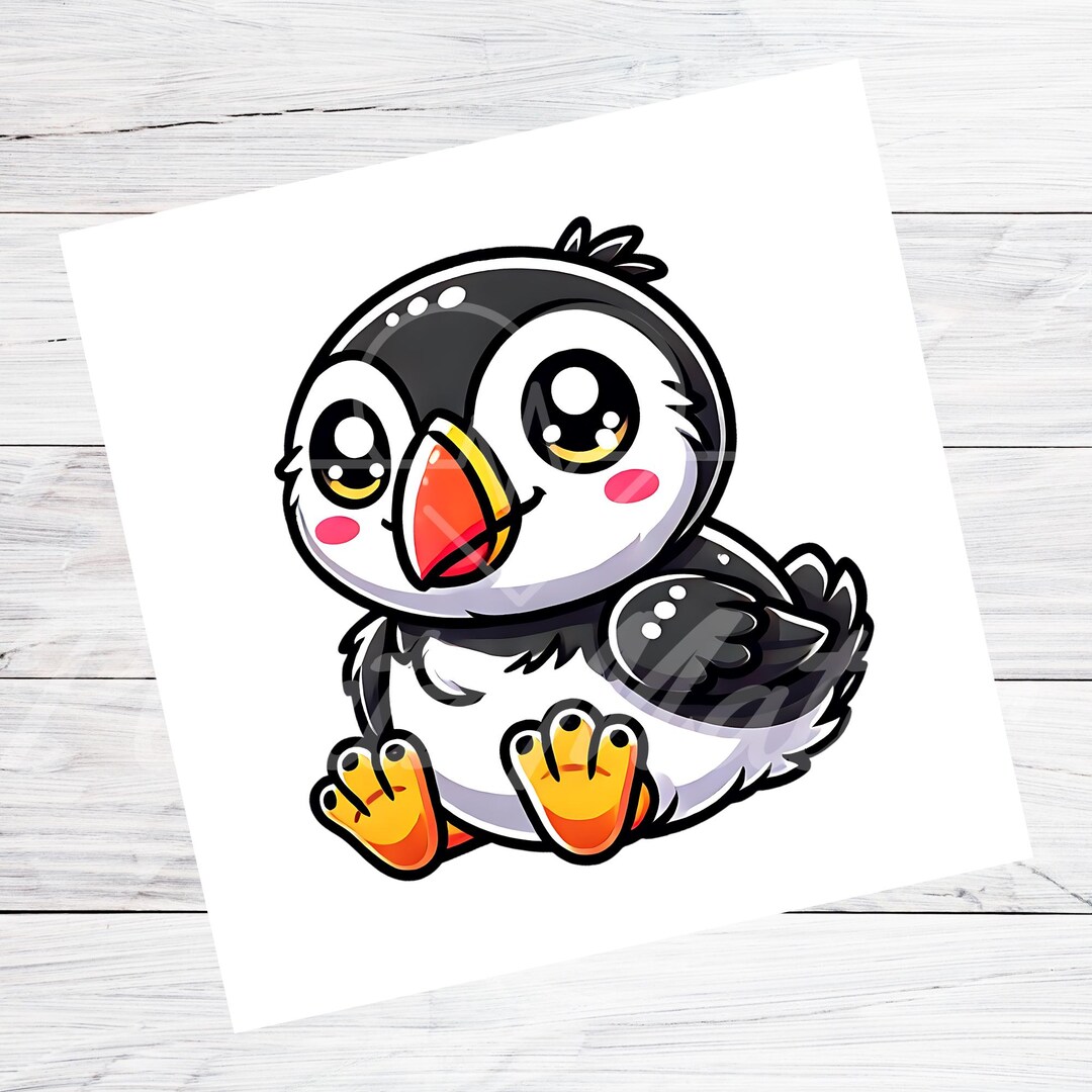 Puffin Clipart Puffin PNG Cute Puffin Clipart Puffin Digital Download ...