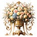 Rococo Revival Flower Bouquet Transparent Background PNG for Clipart ...