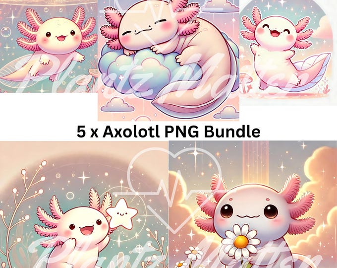 Axolotl Png Clipart Cute Axolotl Purple PNG Kawaii Axolotl Clipart ...