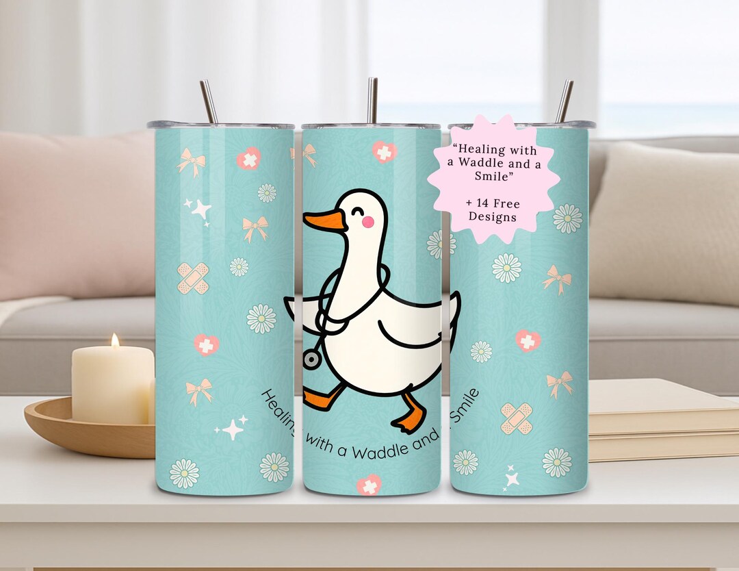 Medical Tumbler Wrap PNG, 20oz Sublimation, Fun Goose, Healthcare ...