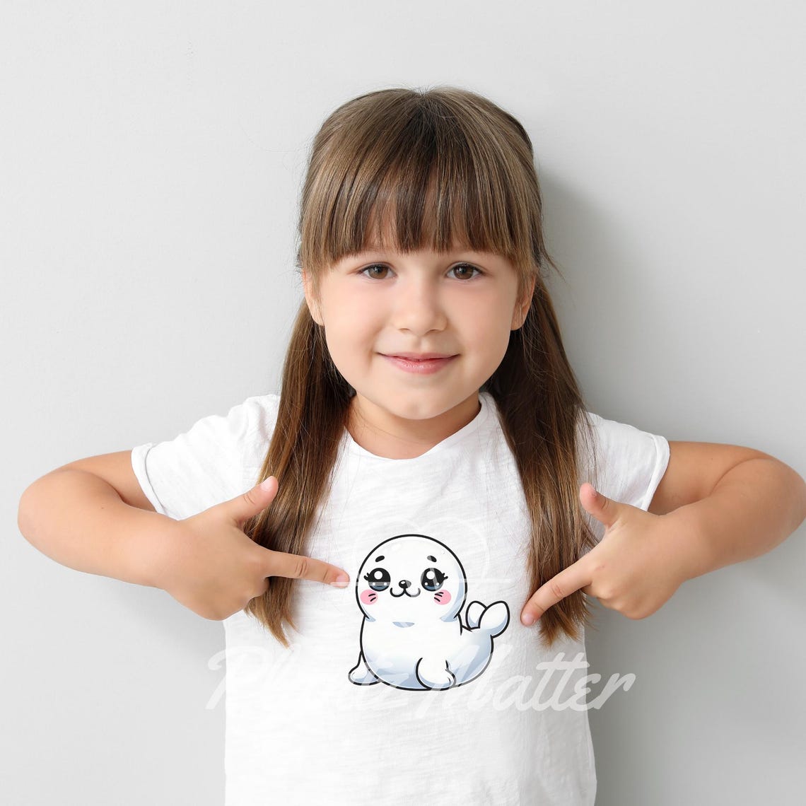 Harp Seal Clipart Cute Seal Clipart Seal PNG Harp Seal Cute Kawaii Instant Download Transparent ...