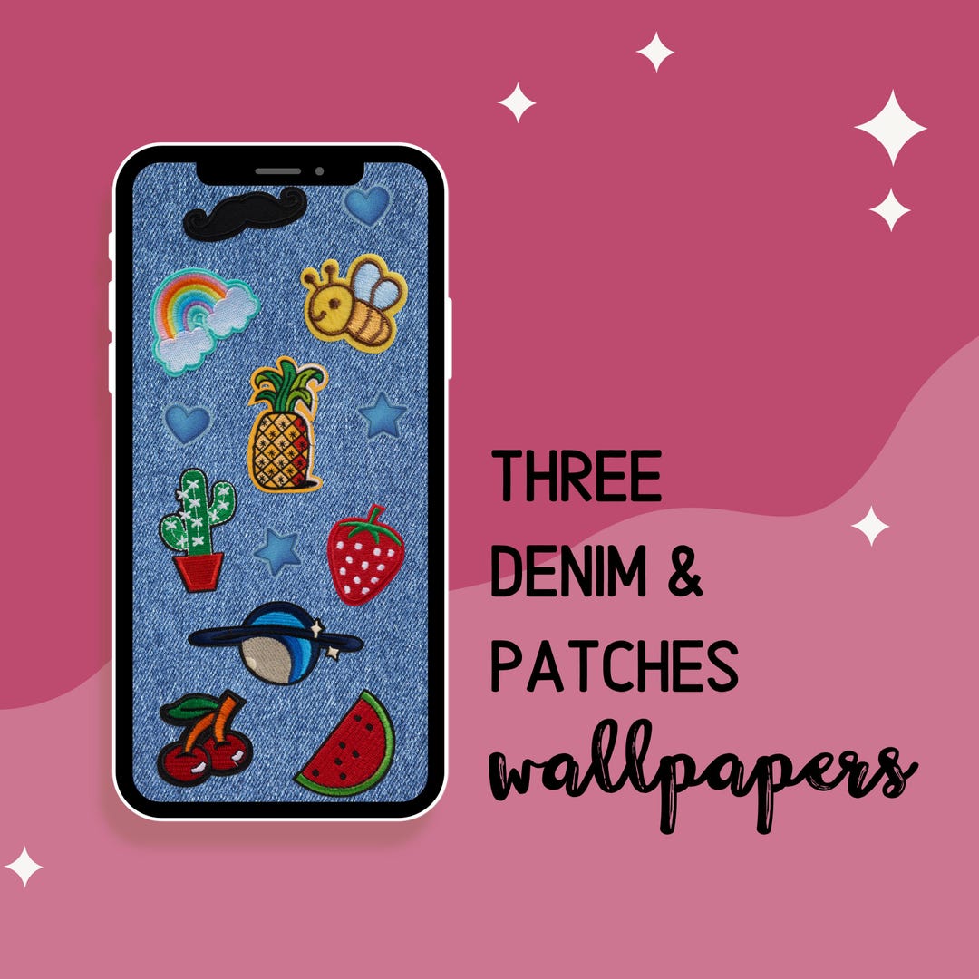 Blue Phone Wallpapers | Bright Denim Designs With Patches | Colorful ...