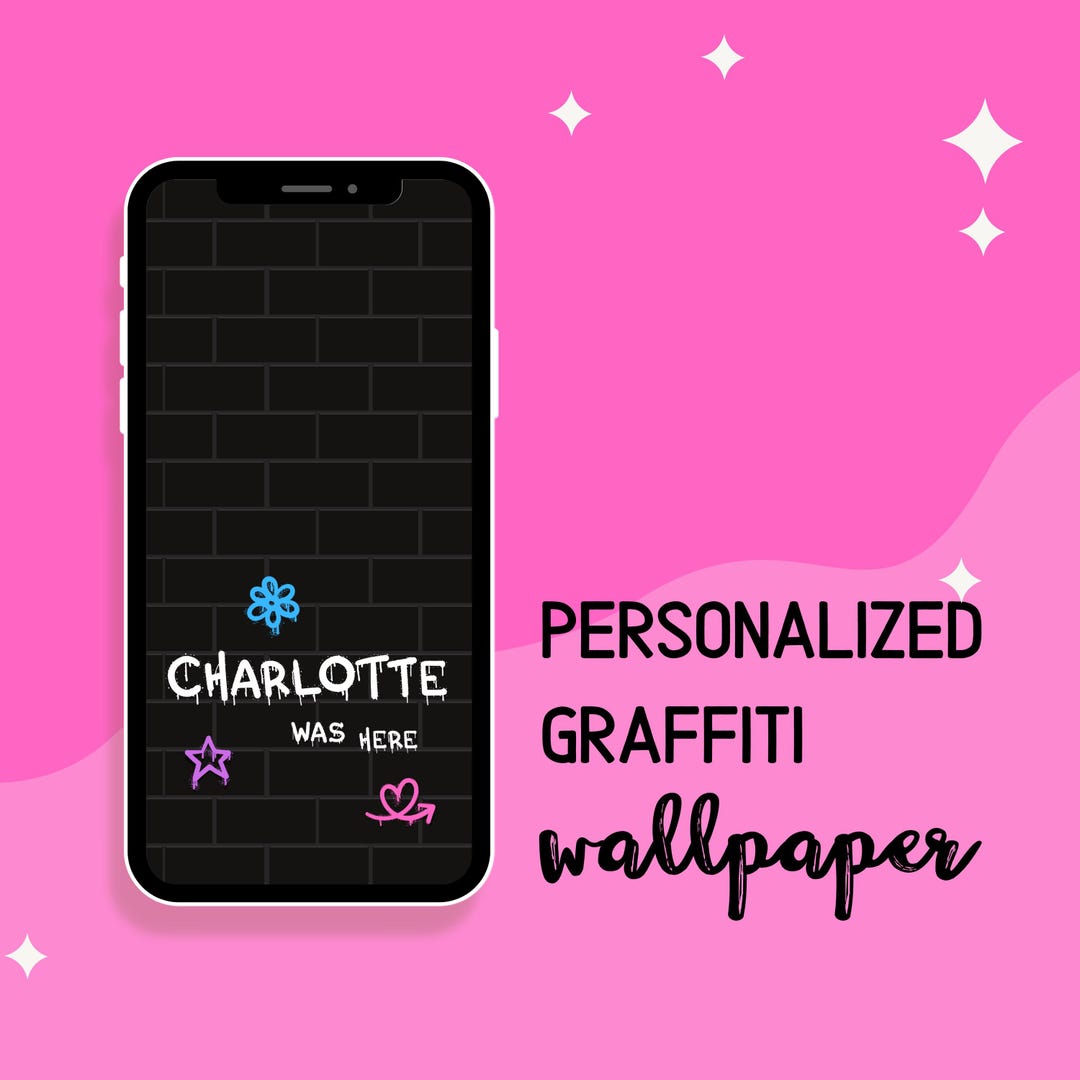 Custom Phone Wallpaper | Colorful Modern Design | Personalized Graffiti ...